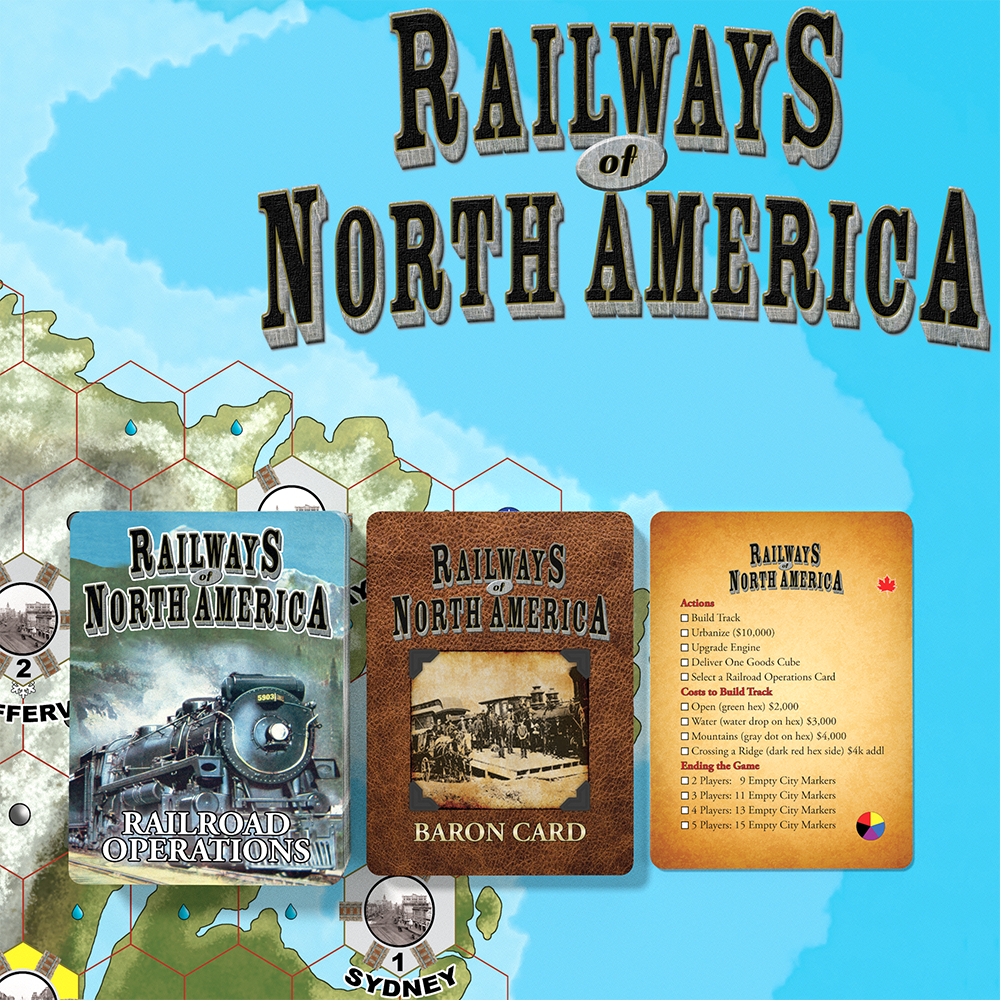 Railways Updated Map & Cards - North America — Eagle-Gryphon Games