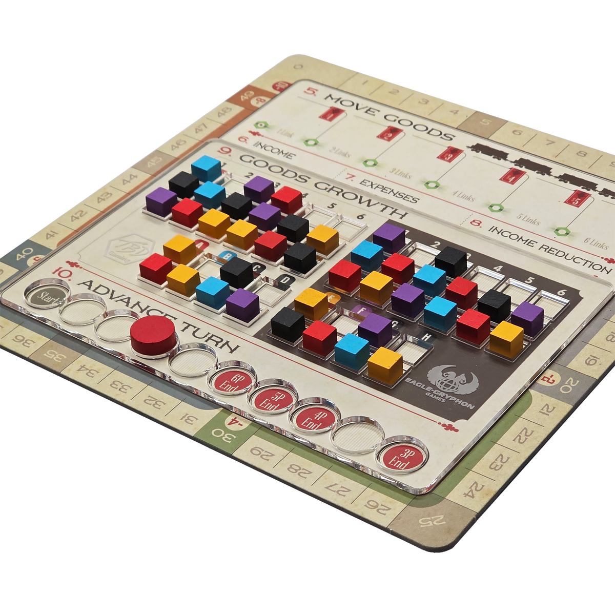 Age of Steam Deluxe: Acrylic Overlay — Eagle-Gryphon Games